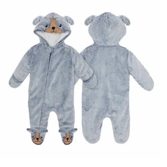 Koala Kids | One Pieces | Puppy Dog Baby Boys Pram Plush Fleece Jumper ...